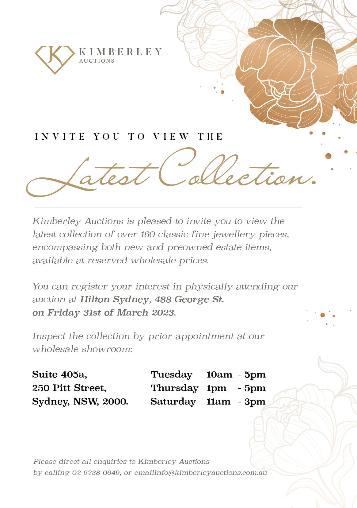 Wholesale Showroom – kimberley auctions